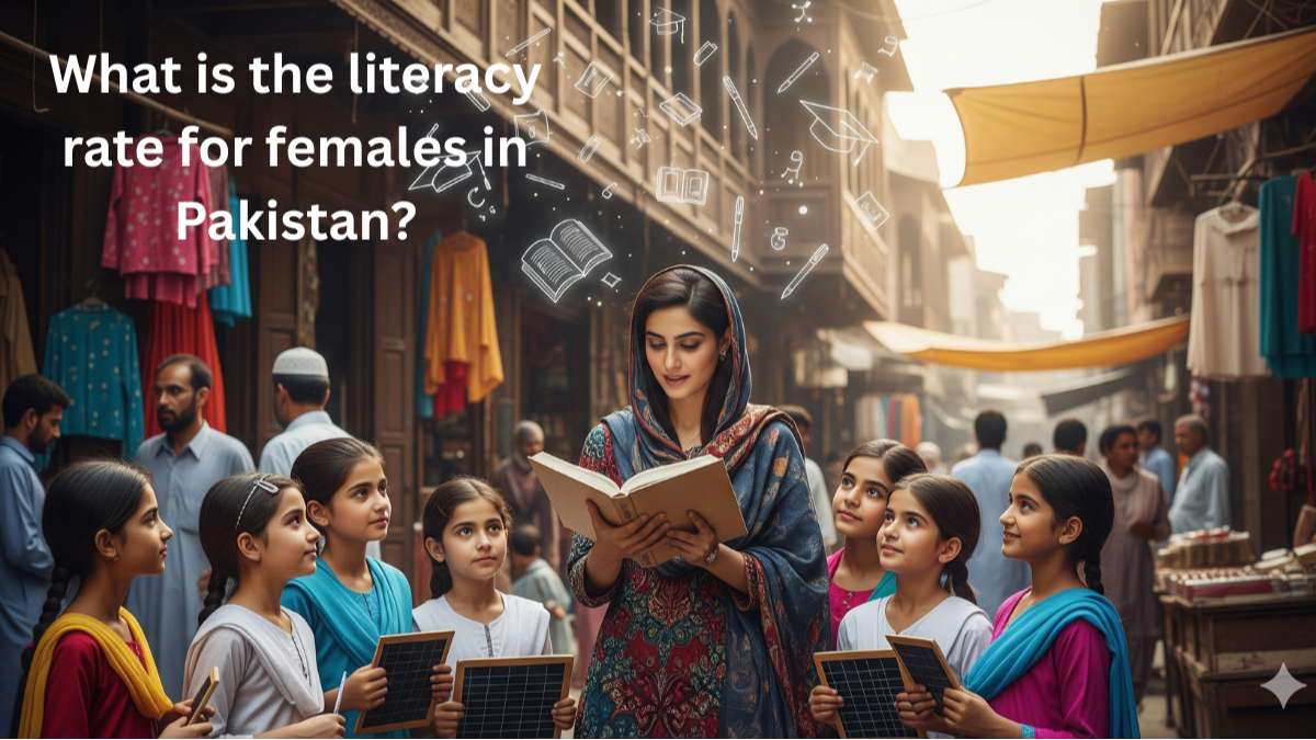 What is the literacy rate for females in Pakistan