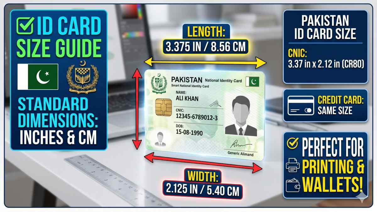 ID Card Size Dimensions (Inches & CM) – Pakistan ID Card Size